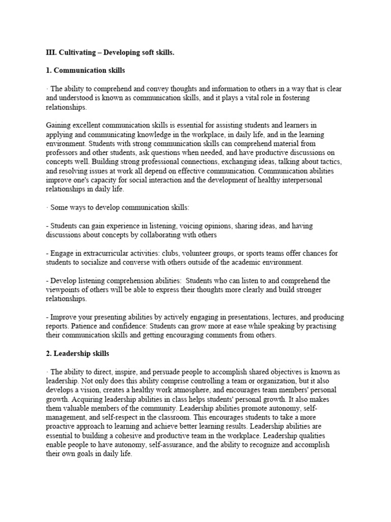 Developing Essential Soft Skills | PDF | Learning | Professional Skills