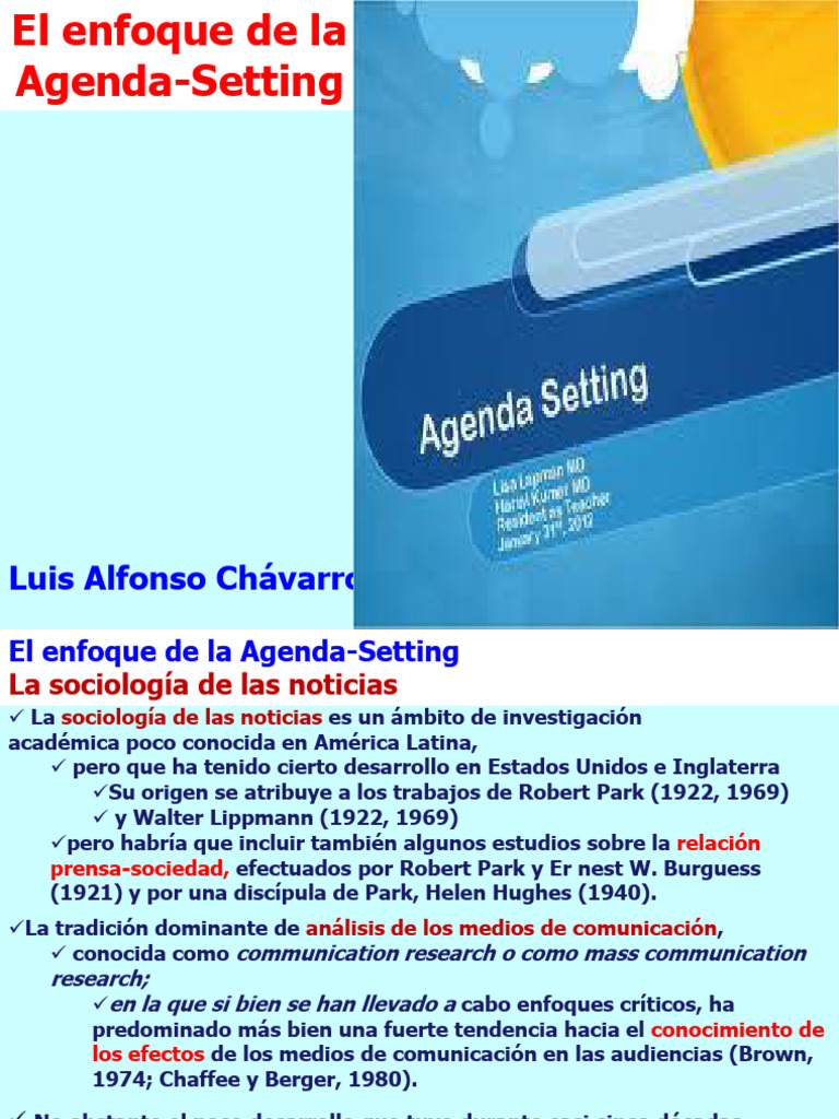 Agenda Setting | PDF | Comunicación | Medios de comunicación en masa