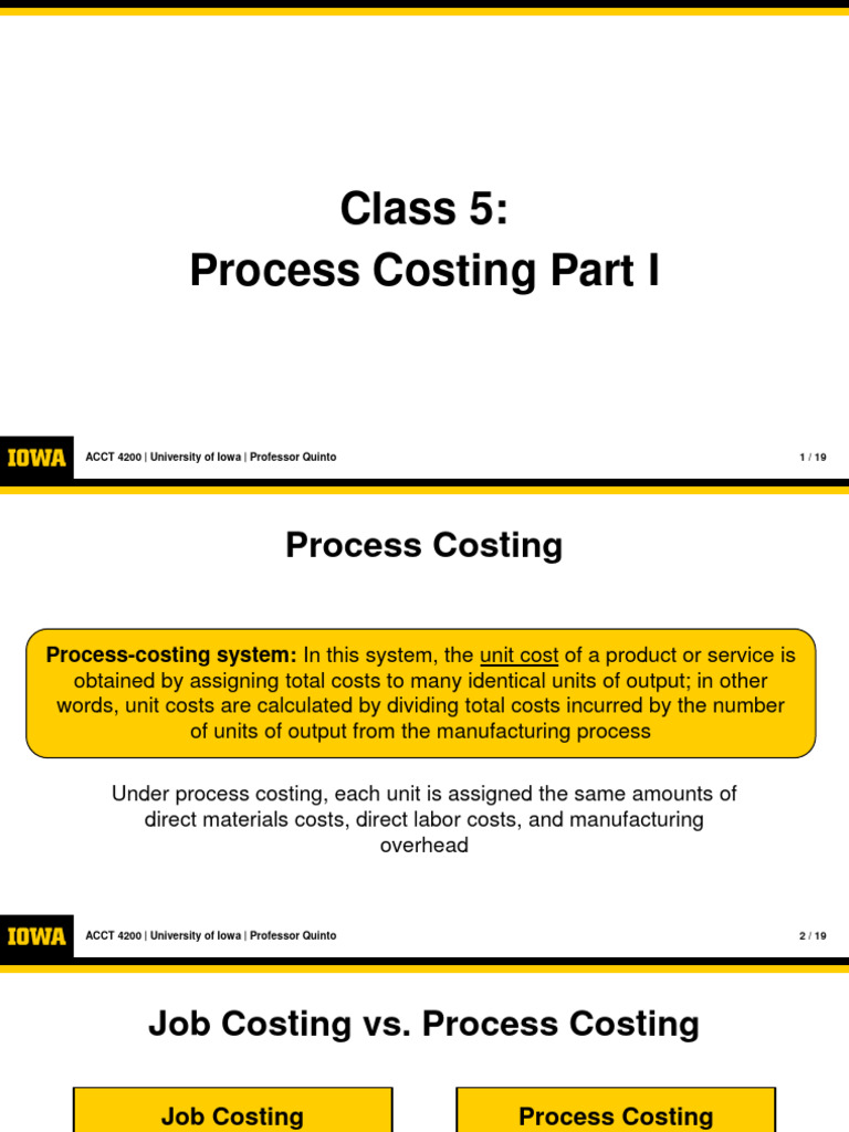 Process Costing Overview: ACCT 4200 | PDF | Inventory | Business
