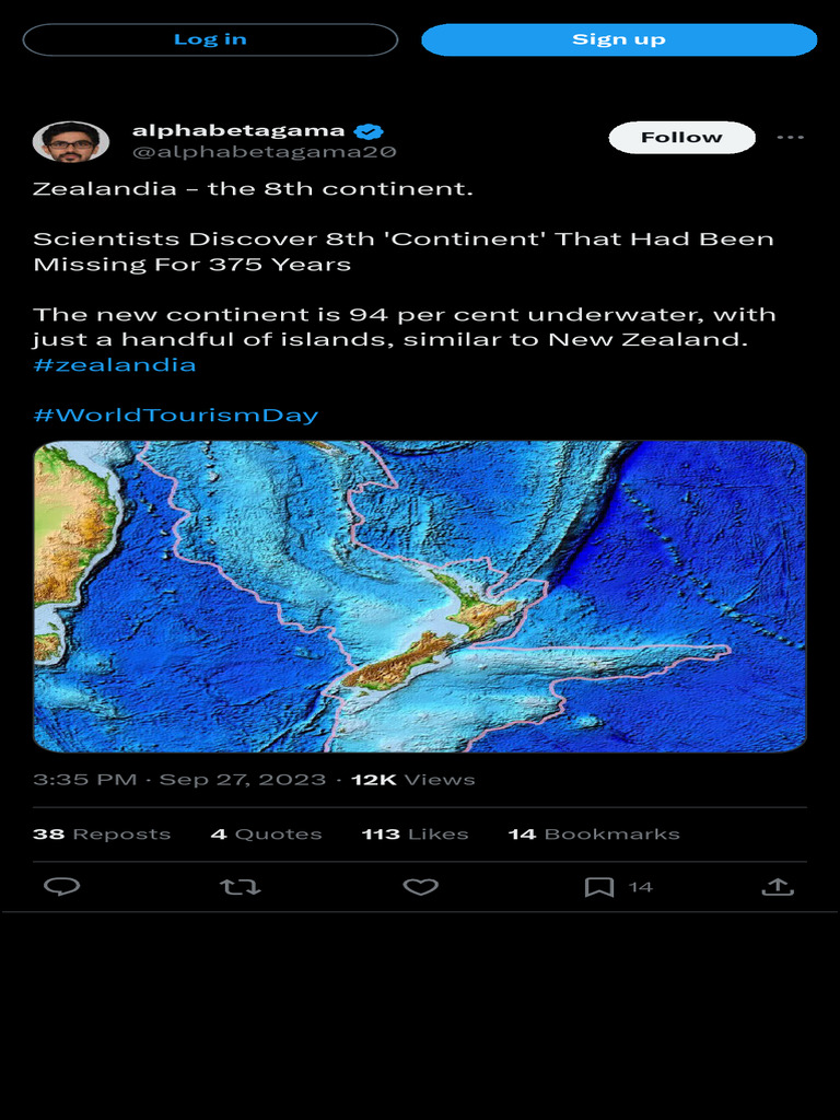 Zealandia - The 8th Continent | PDF