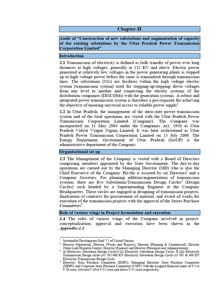 Chapter 2 Audit Observations Relating To Power Sector Undertaking of Report No 1 of 2020 ...