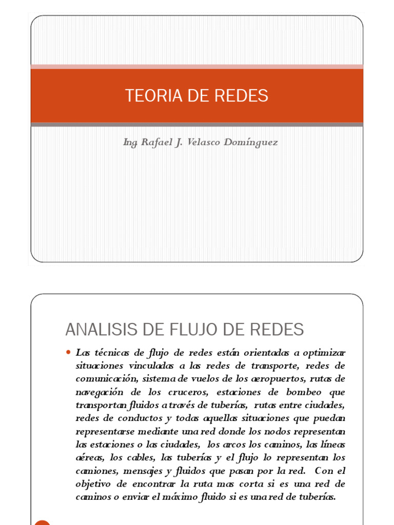 1.0. Teoria de Redes | PDF | Transporte | Optimización Matemática