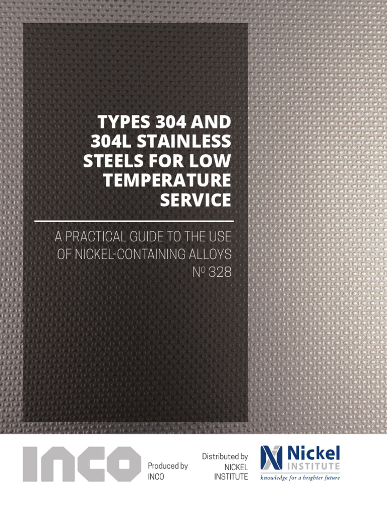 304/304L Stainless Steel Properties | PDF | Stainless Steel | Construction