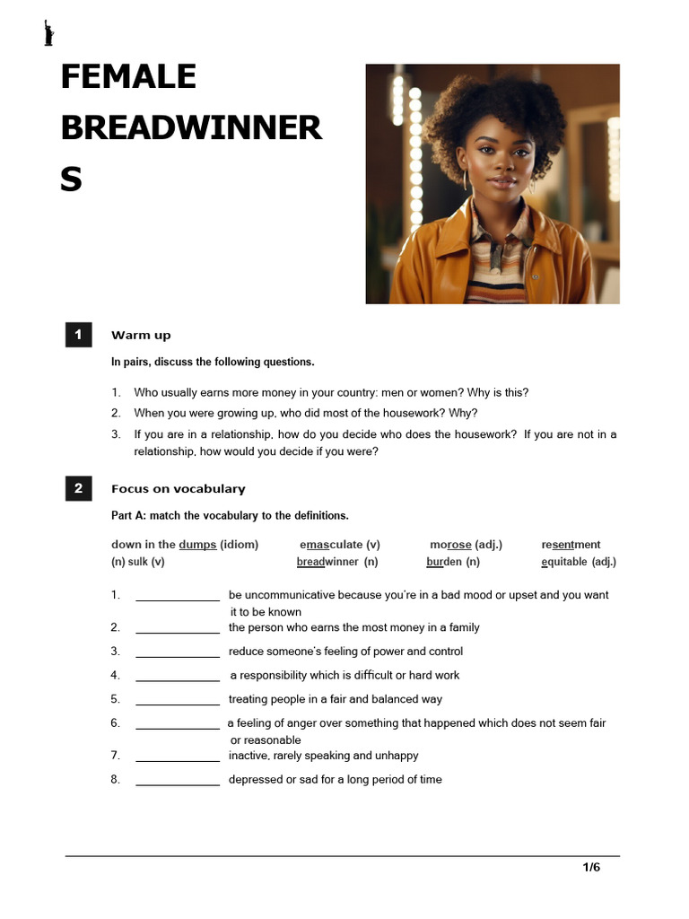 Female Breadwinner Dynamics Explained | PDF | Divorce | Gender