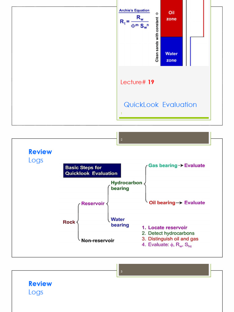 19 Quicklook Evaluation | PDF | Petroleum Reservoir