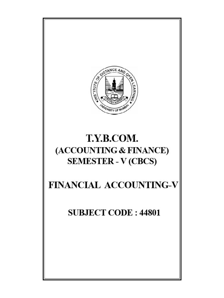 Tybaf Sem V Financial Accounting V | PDF | Share Repurchase | Equity ...