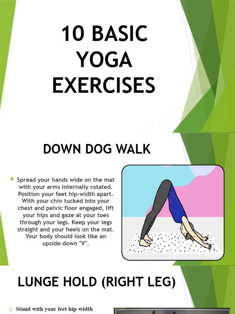 Pathfit 2 10 Basic Yoga Exercises Semi Final | PDF | Foot | Hand