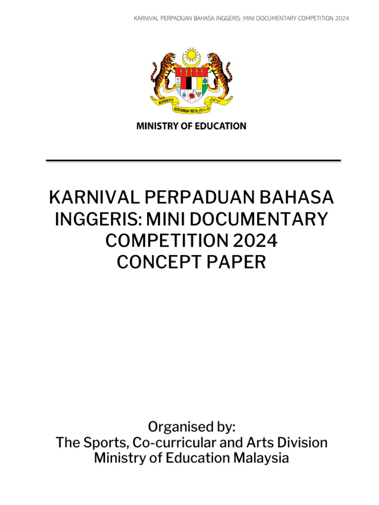 Mini Documentary Competition Primary and Secondary 2024 | PDF | Video ...