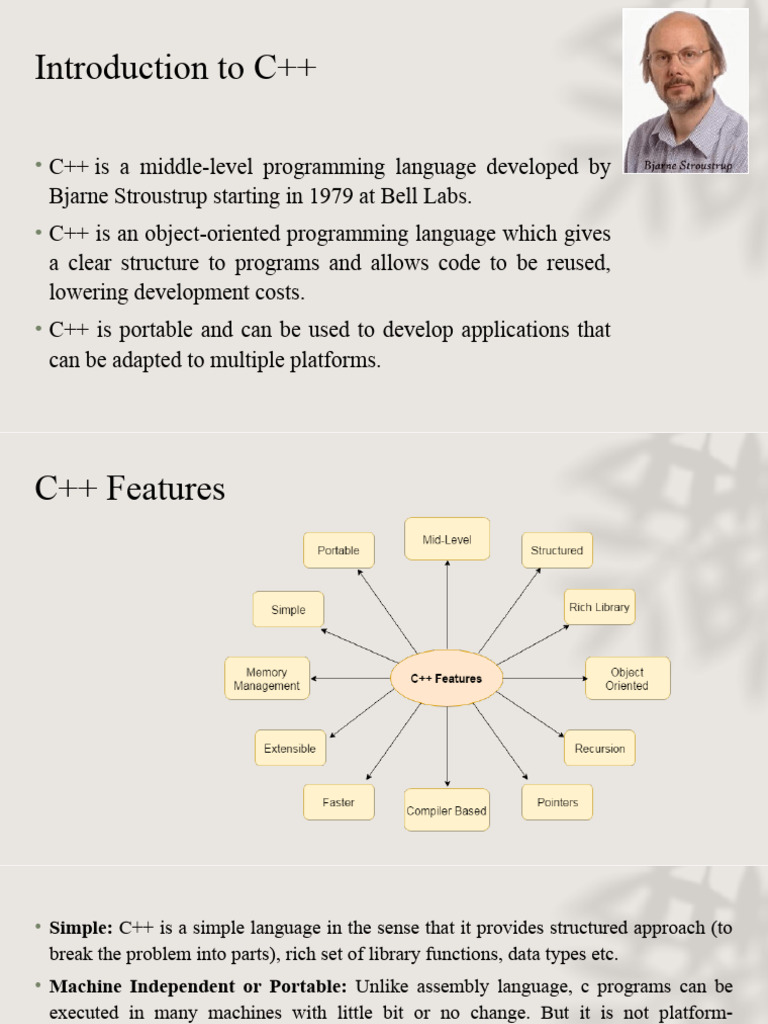 OOPS1 Introduction To C++ | PDF | C++ | Object Oriented Programming