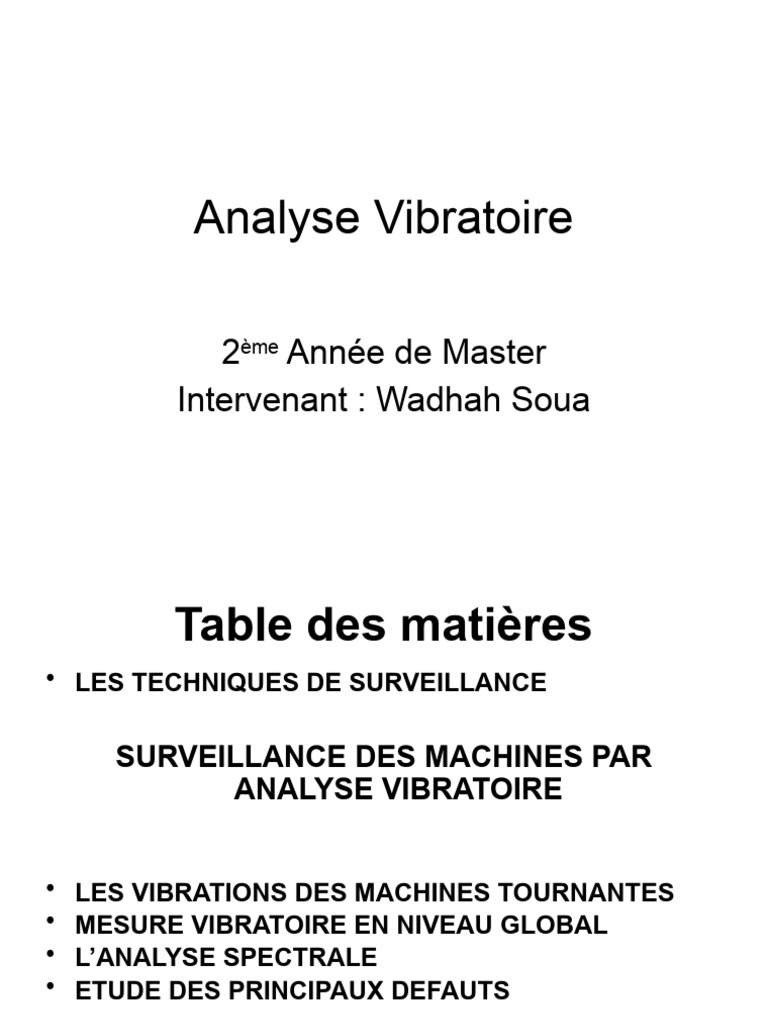 Analyse Vibratoire | PDF | Fréquence | Thermographie