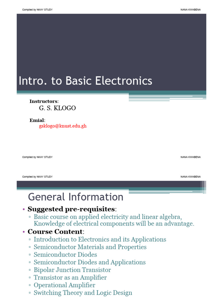 Basic Electronics by Klogo | PDF | Inductor | Capacitor