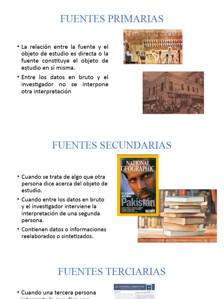 Tipos de Fuentes de Investigación | PDF