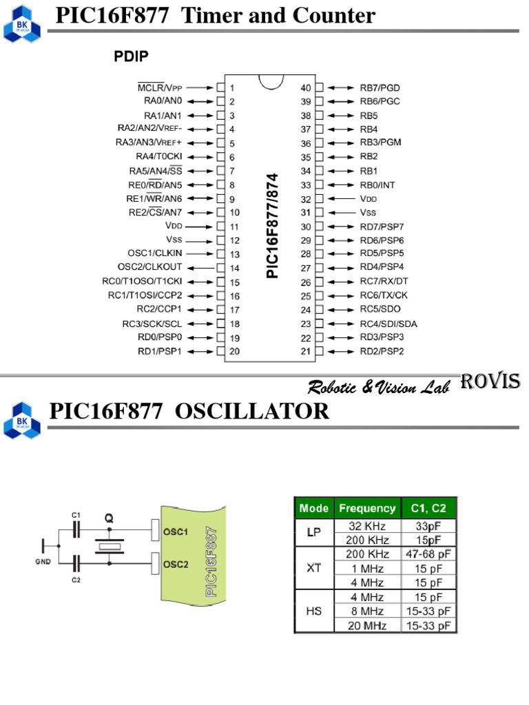 Pic16F877 Timer and Counter Rovis | PDF | Computer Engineering | Electrical Engineering