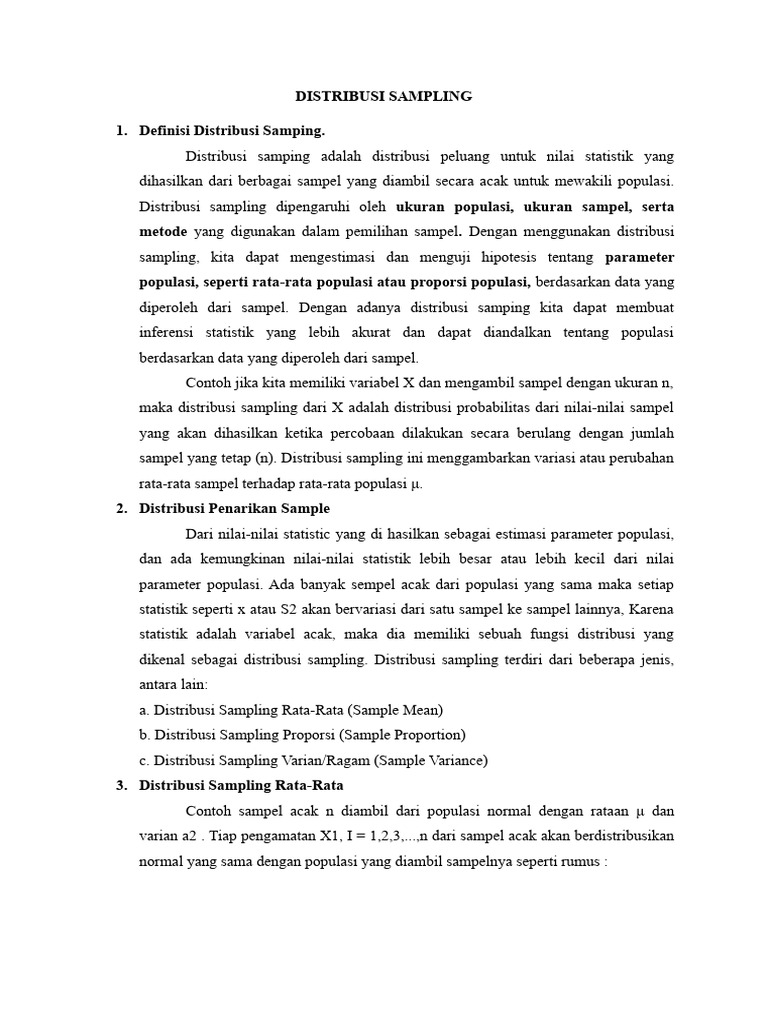Distribusi Sampling | PDF