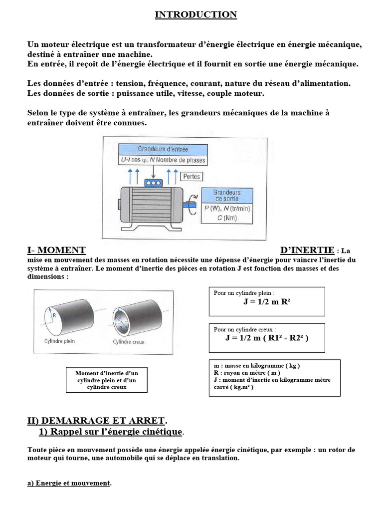 Exposé Du Moment D'inertie | PDF | Rotation | Masse
