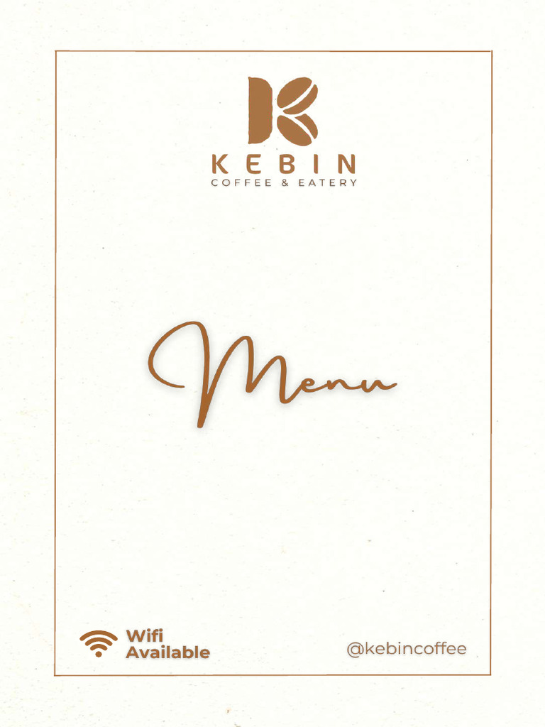 Menu Kebin Coffee & Eatery | PDF | Memasak, Makanan, & Anggur