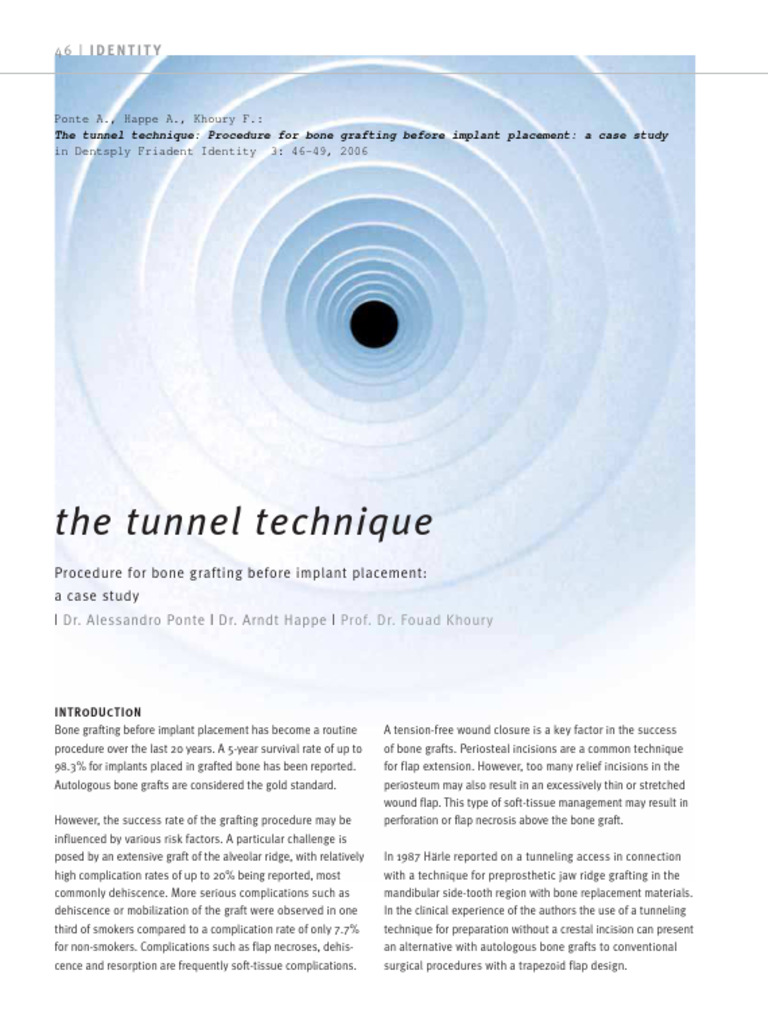 Khoury Bone Augmentation Tunneling-Technique | PDF | Surgery | Dental ...