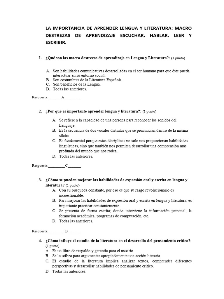 Preguntas Objetivas Grupo 1 | PDF | Comunicación | Aprendizaje