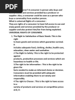 8 Basic Consumer Rights | PDF