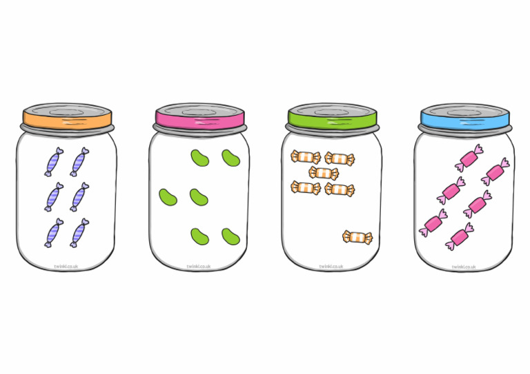 Sweets in a Jar Subitising Cards - 6 | PDF