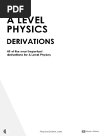 Class 11 Physics Derivations | PDF