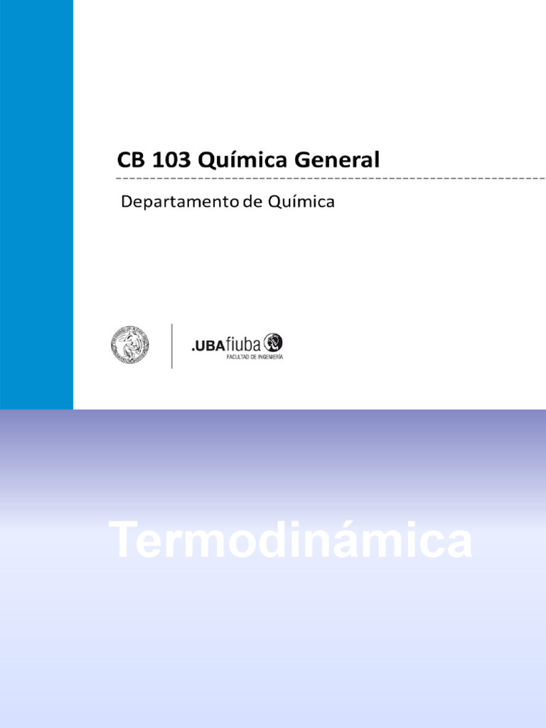 Termo Clase 1 AVRCB103 | PDF | Termodinámica | Temperatura