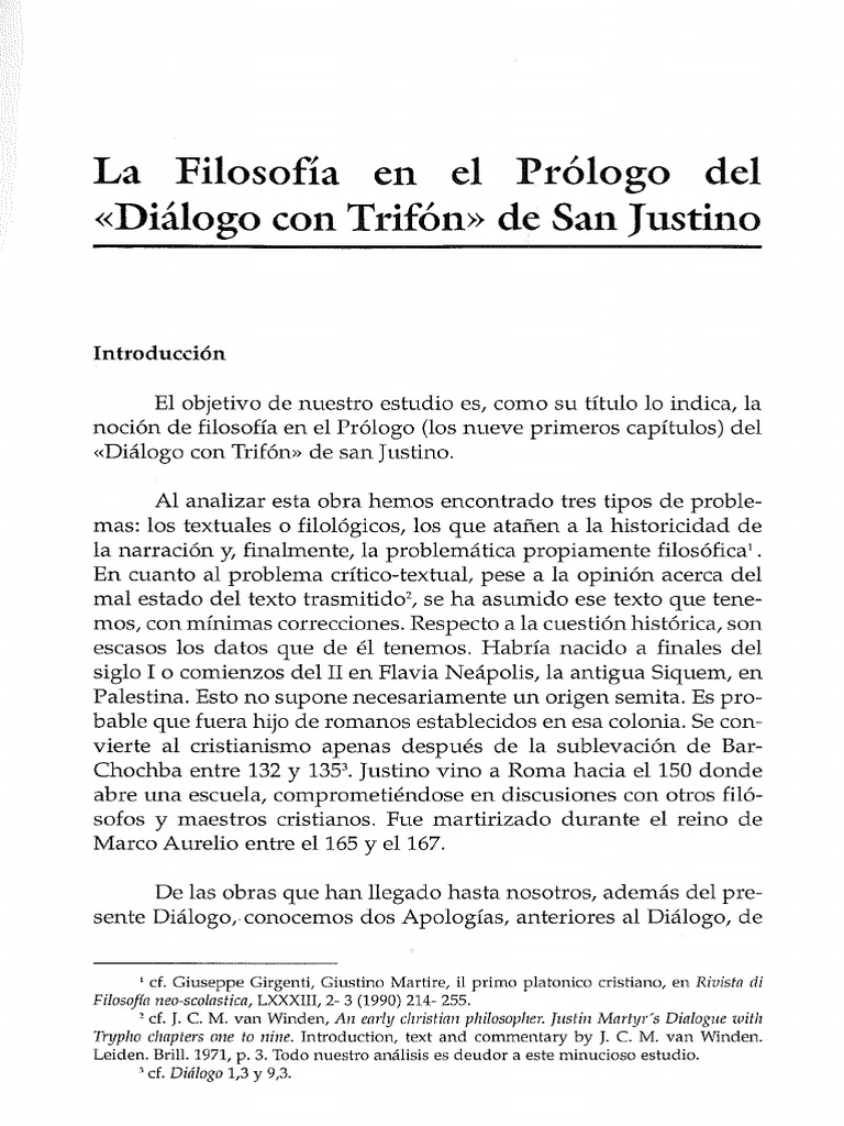 La Filosofia En S Justino Pdf Platón Profeta