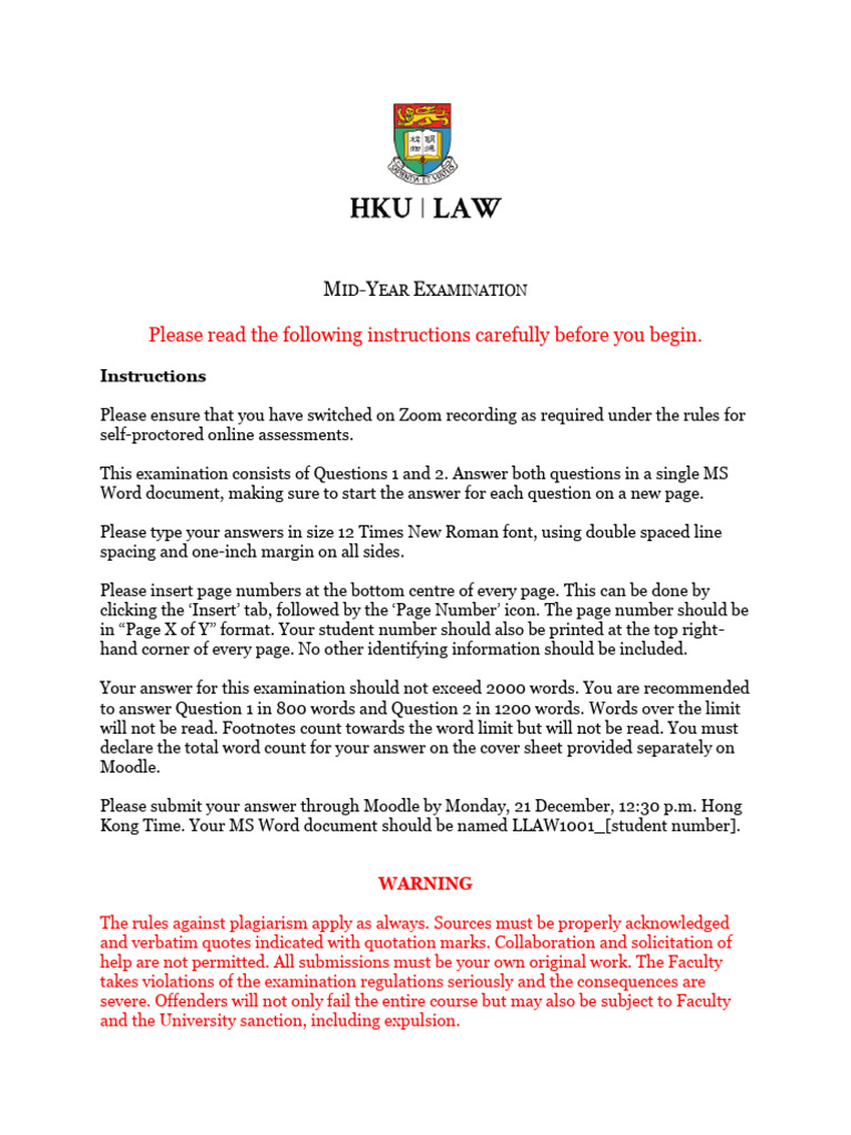 Please Read The Following Instructions Carefully Before You Begin | PDF | Legal Liability