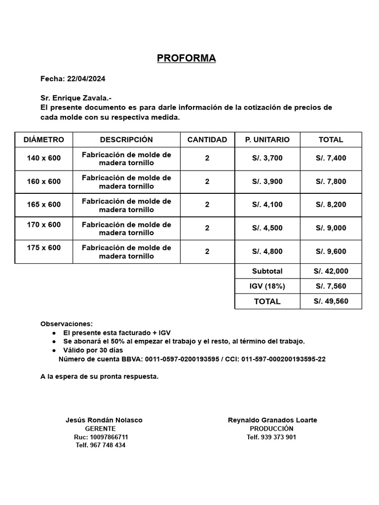 PROFORMA - Nuevas dimensiones | PDF