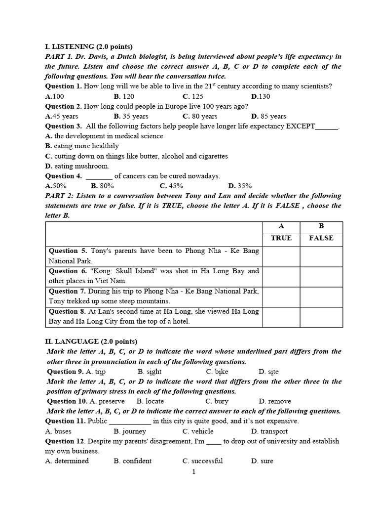 ĐỀ -ĐÁP ÁN 11 CK 2 | PDF | Dubai