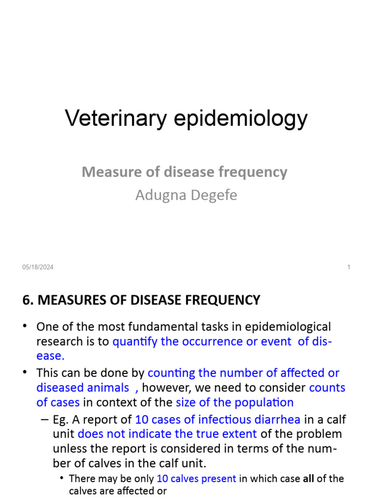 Veterinary Epidemiology | PDF