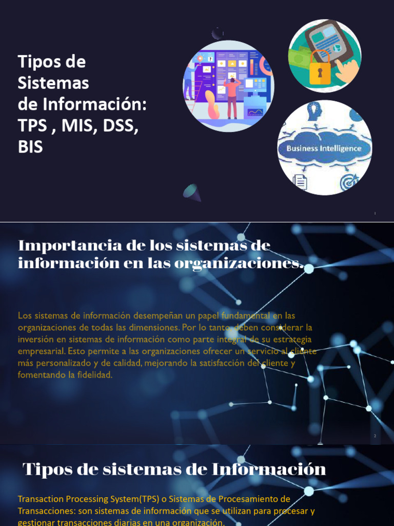 Tipos de Sistemas de Información TPS MIS DSS BIS | Descargar gratis PDF ...