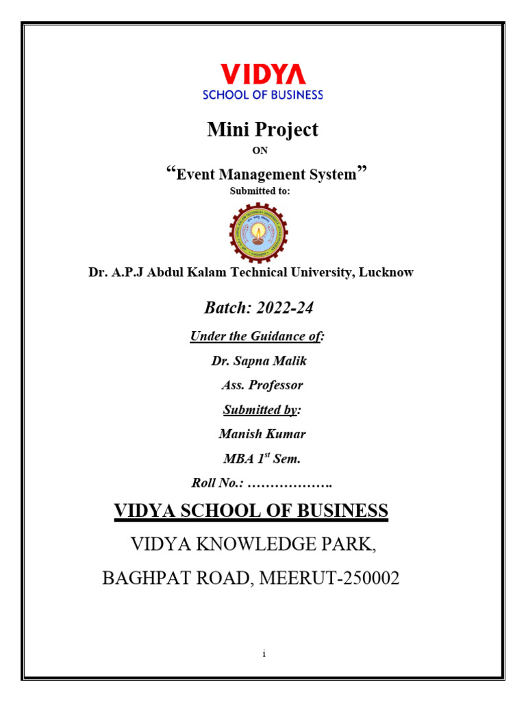 Event Management System Project | PDF | Swot Analysis | Methodology