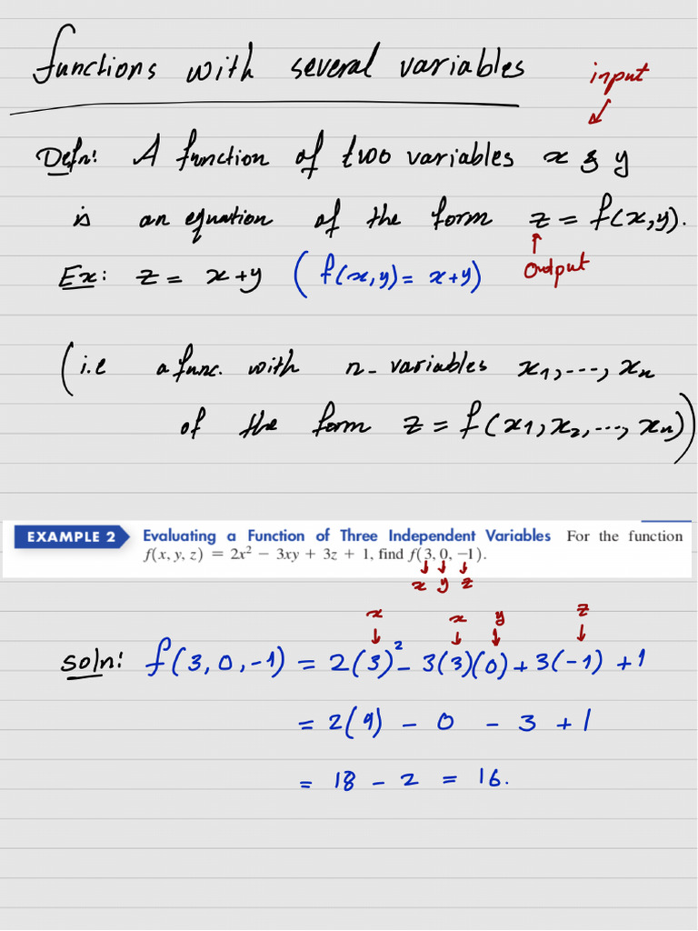 Function Several Variables | PDF