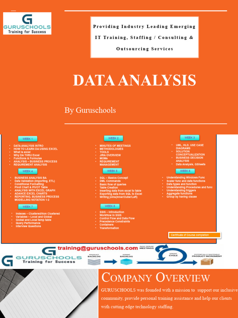 Data Analysis Using Excel Day 1 GUIDE For IT Professional by Gaurav Kumar and GURUSCHOOLS | PDF ...