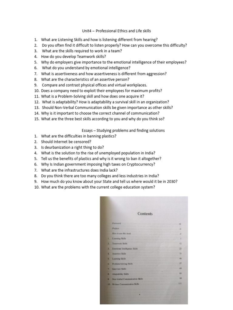 Life Skills and Interview Questions | PDF