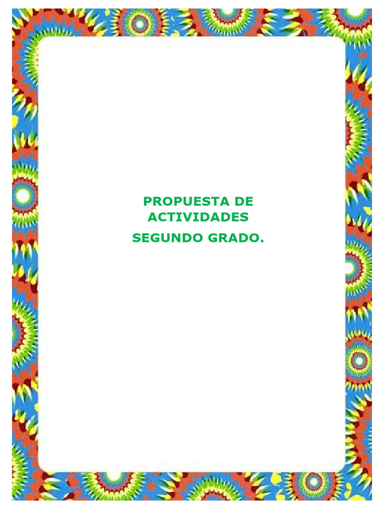 Segundo Grado-Actividades | PDF