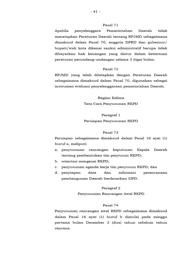 Permendagri 86, Alur Tahapan Pelaksanaan RKPD | PDF