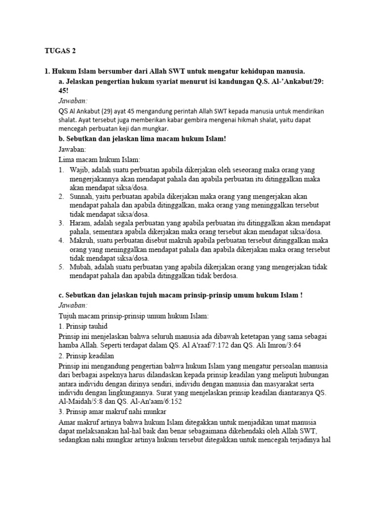 TUGAS KE-2 (MKWU4101 Pendidikan Agama Islam) | PDF | Agama & Spiritualitas