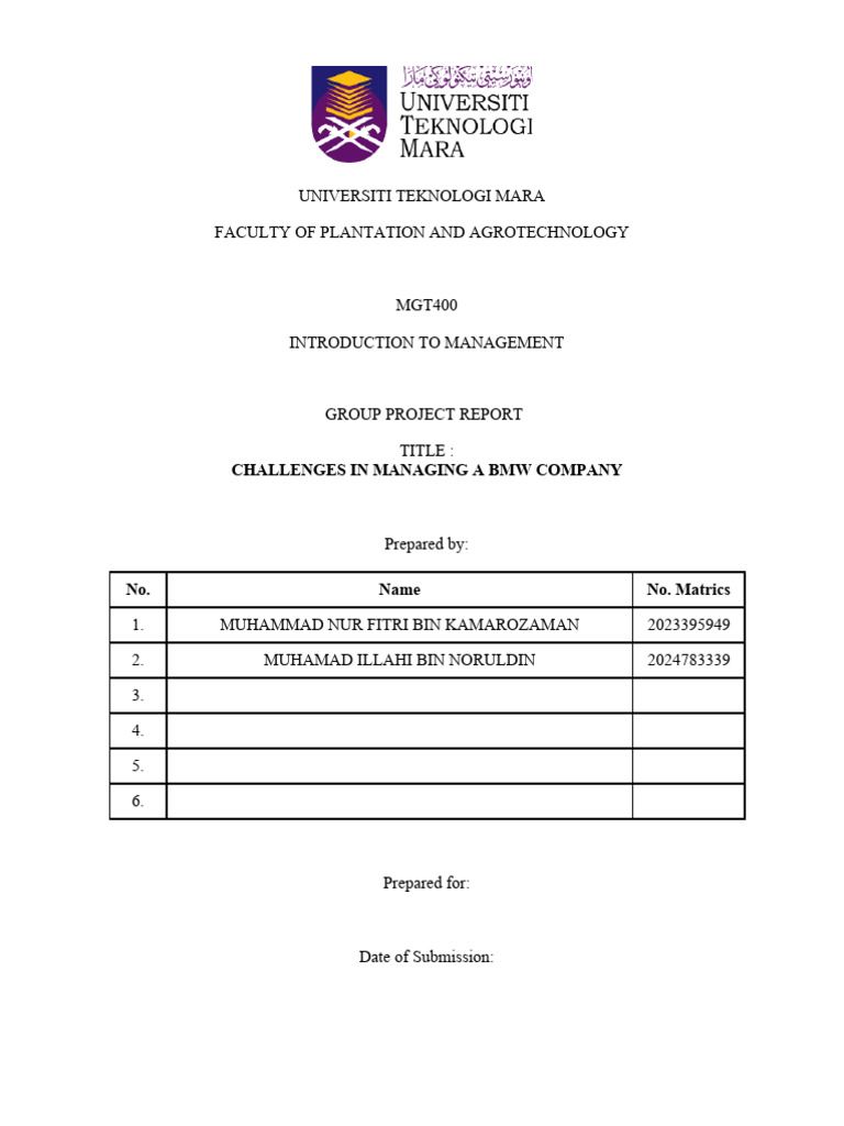 Mgt400 Group Assignment 2 Bmw | PDF | Electric Vehicle | Supply Chain