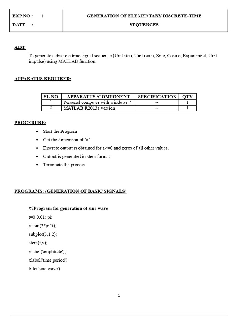 EC3492-DIGITAL SIGNAL LABORATORY Manual | Download Free PDF | Digital ... EC3492-DIGITAL SIGNAL LABORATORY Manual | Download Free PDF | Digital ...