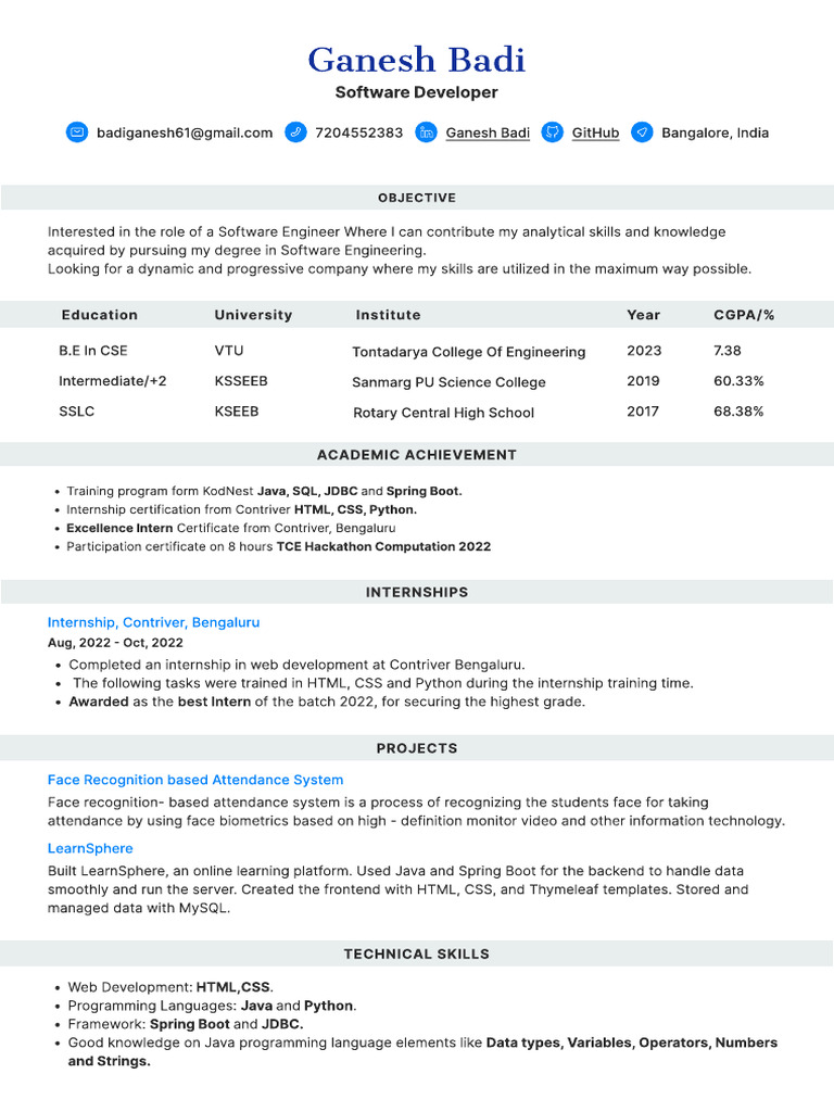 Naukri GaneshBadi (0y 0m) | Download Free PDF | Web Development | Sql
