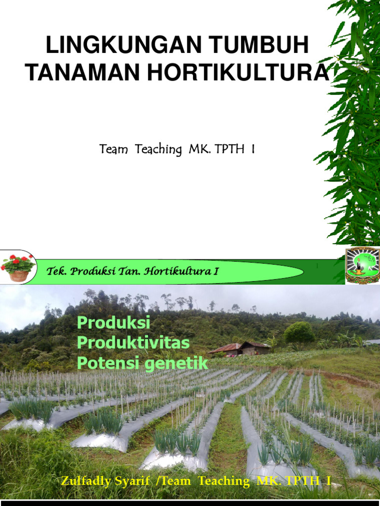 Faktor Lingkungan Tumbuh Tanaman Hortikultura | PDF