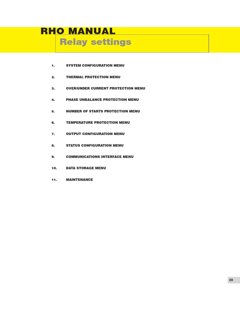 Relay Configuration Guide | PDF | Electricity | Electrical Engineering