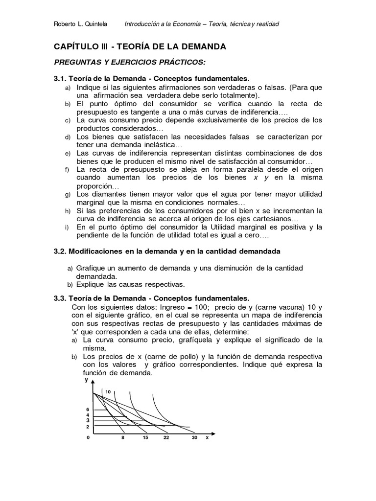Teorías de La Demanda y Oferta - Preguntas y Ejercicios Resueltos | PDF | Elasticidad (economía ...