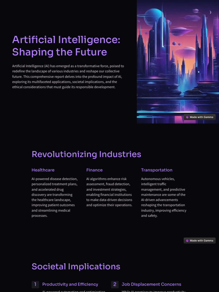 Artificial Intelligence Shaping The Future | PDF | Artificial ...