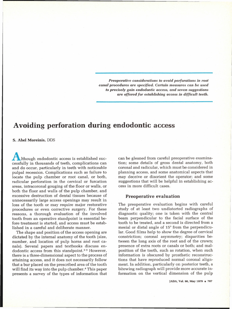 Moreinis 1979 | PDF | Dentistry Branches | Mouth