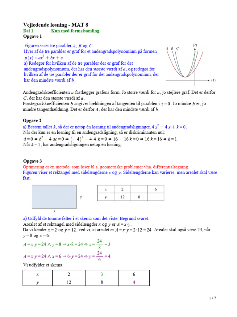 Matematik Eksamen 2013 | PDF