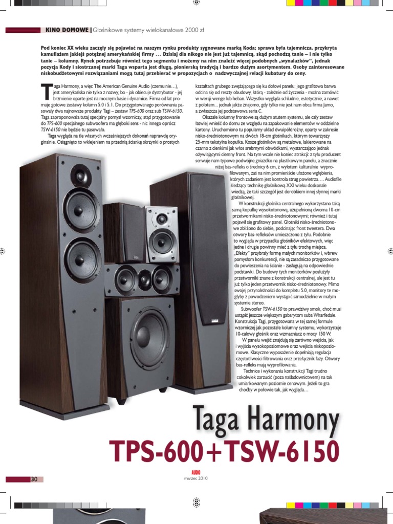 Taga Harmony TPS-600 + TSW-6150 | PDF