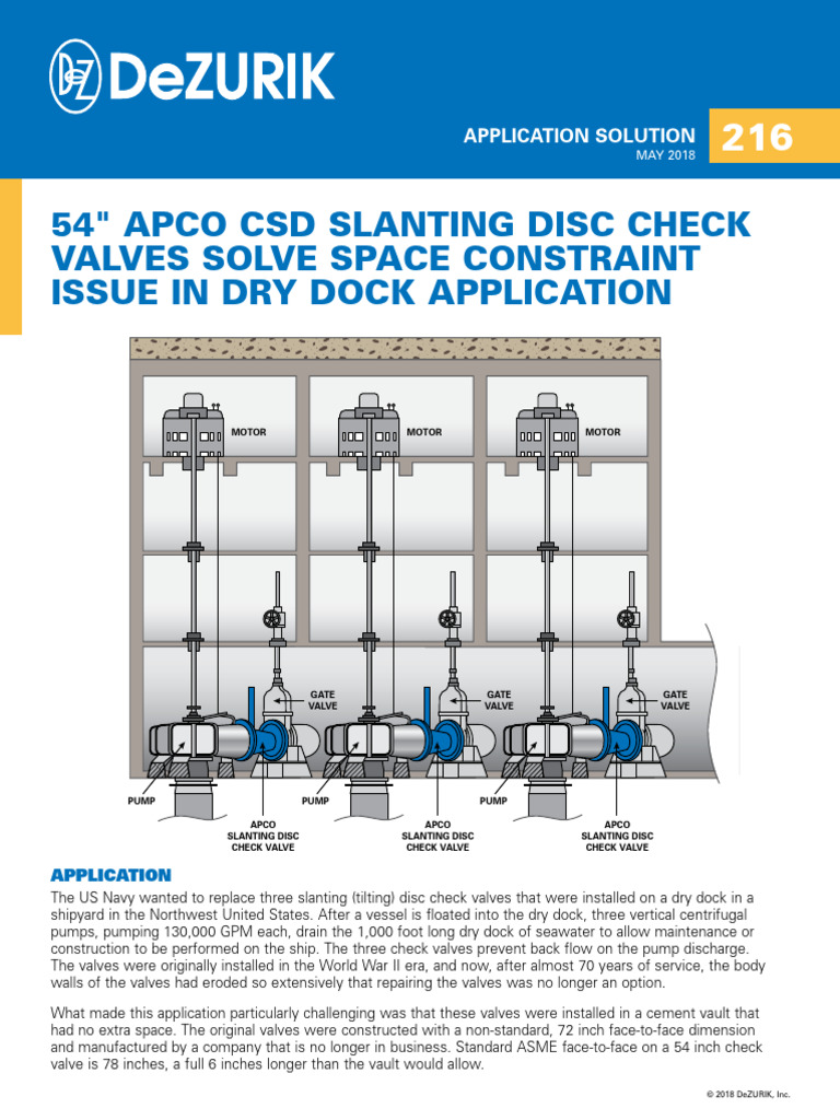 54 Apco CSD Slanting Disc Check Valves Solve Space Constraint Issue PDF ...